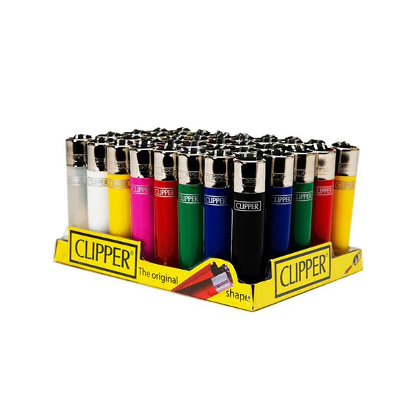 40 Clipper Solid Colour Refillable Classic Micro Lighters - CP115UKH ...